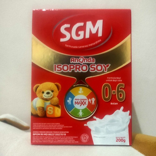 Jual SGM Ananda Soya 0-6 bulan Kemasan Baru Isopro Soy 200gram | Shopee ...