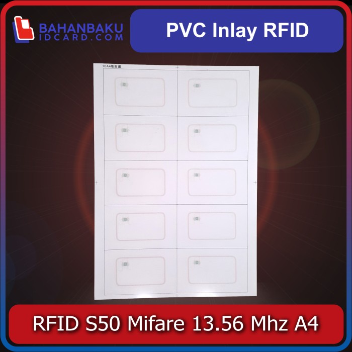 Jual Rfid Pvc Inlay Rfid 13,56 Mhz 1 Lembar A4 Isi 10 Kartu Tebal 0 ...