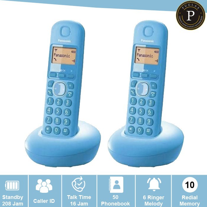 Jual telepon wireless 2 handset kx-tgb212 (blue) | Shopee Indonesia