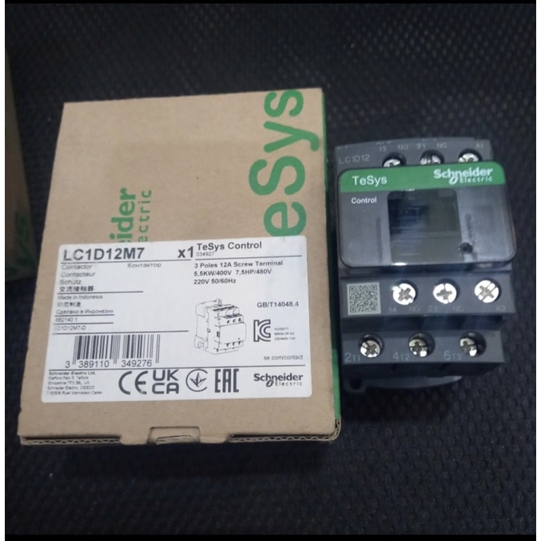 Jual KONTAKTOR SCHNEIDER LC1D12M7/SCHNEIDER LC1D12 220V ORIGINAL ASLI ...