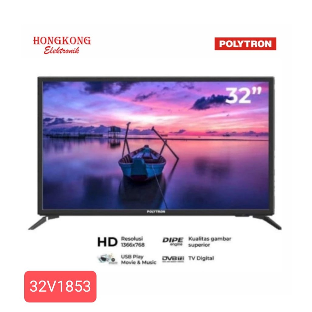 Jual TV LED POLYTRON POLITRON DIGITAL 32 inch 32" HD PLD-32V1853 PLD32V1853 | Shopee Indonesia