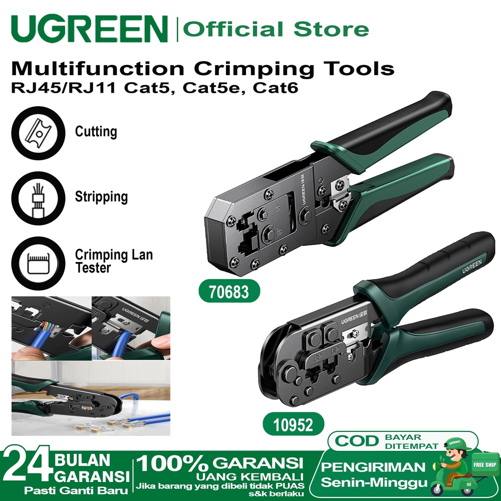 Jual UGREEN Tang Crimping Tool RJ45 RJ11 LAN Network Krimping ...