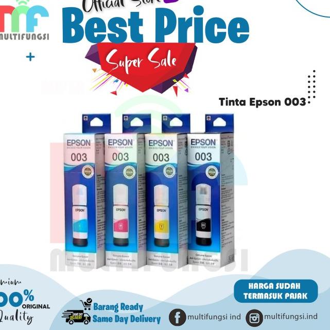 Jual Tinta Epson 003 Per PCS Black, Cyan, Magenta, Yellow - For L3110 ...