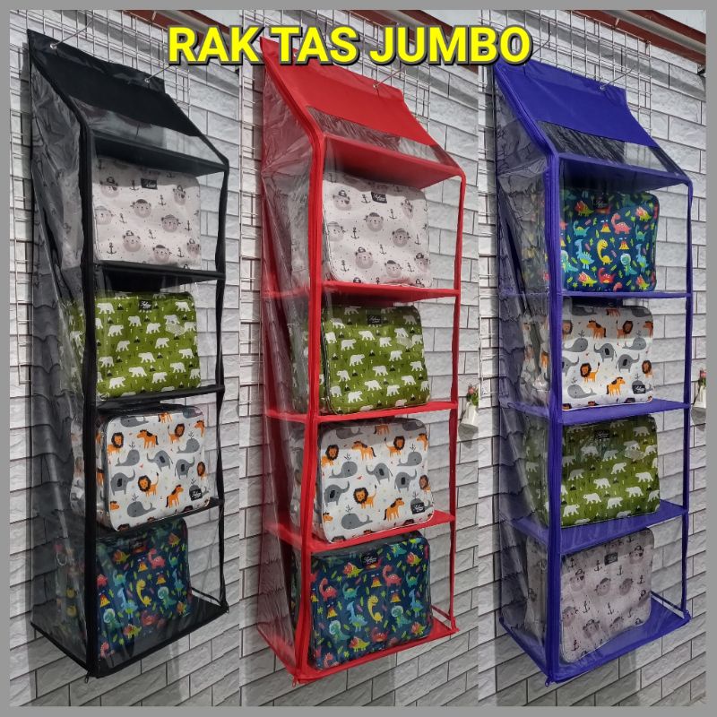 Jual RAK TAS GANTUNG JUMBO RUANGAN LEBIH BESAR MUAT TAS BESAR ALAS ...