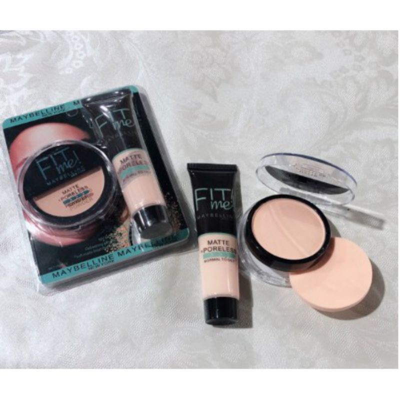 Jual Fondation + Powder Maybelline Fit Me Set 2 in 1 | Shopee Indonesia
