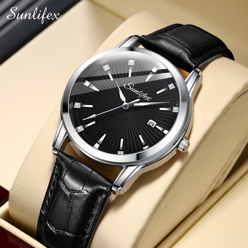 Jual Sunlifex Jam Tangan Pria Original Kuarsa Bisnis Mode Anti Air Tali ...