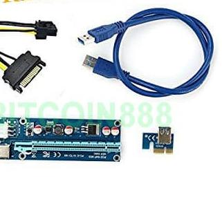 Jual USB 3.0 RISER PCI-E PCIE Express Riser Card 1x to 16x SATA 4 kapasitor | Shopee Indonesia