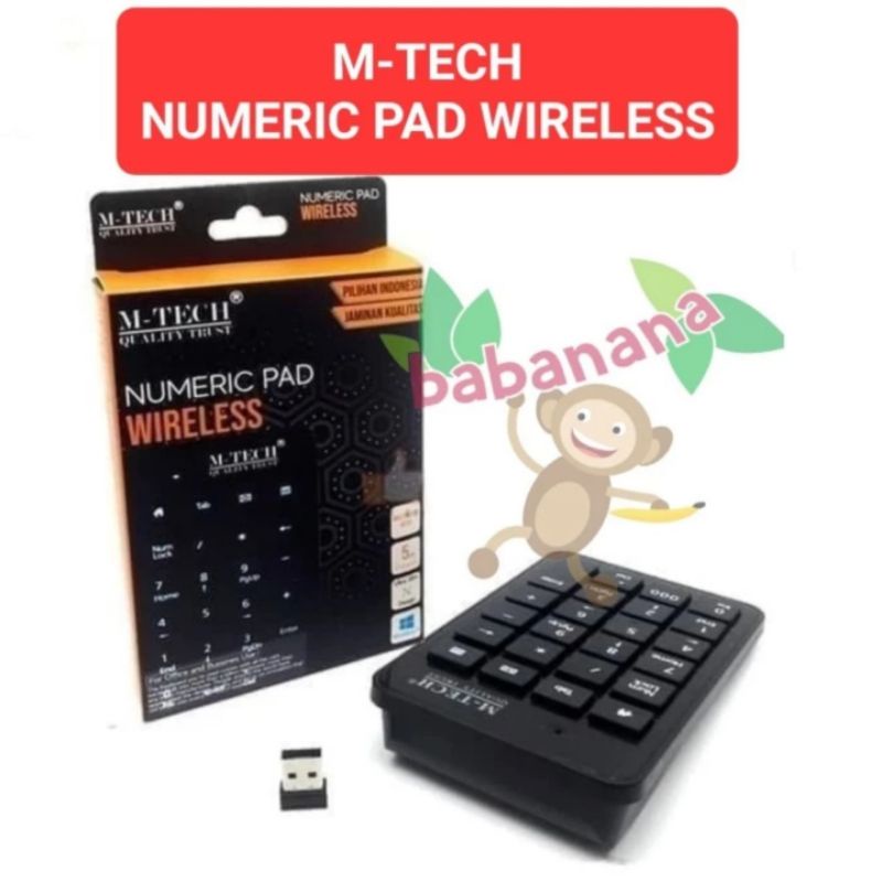Jual M-TECH Numeric Pad Wireless Numpad keyboard angka number | Shopee ...