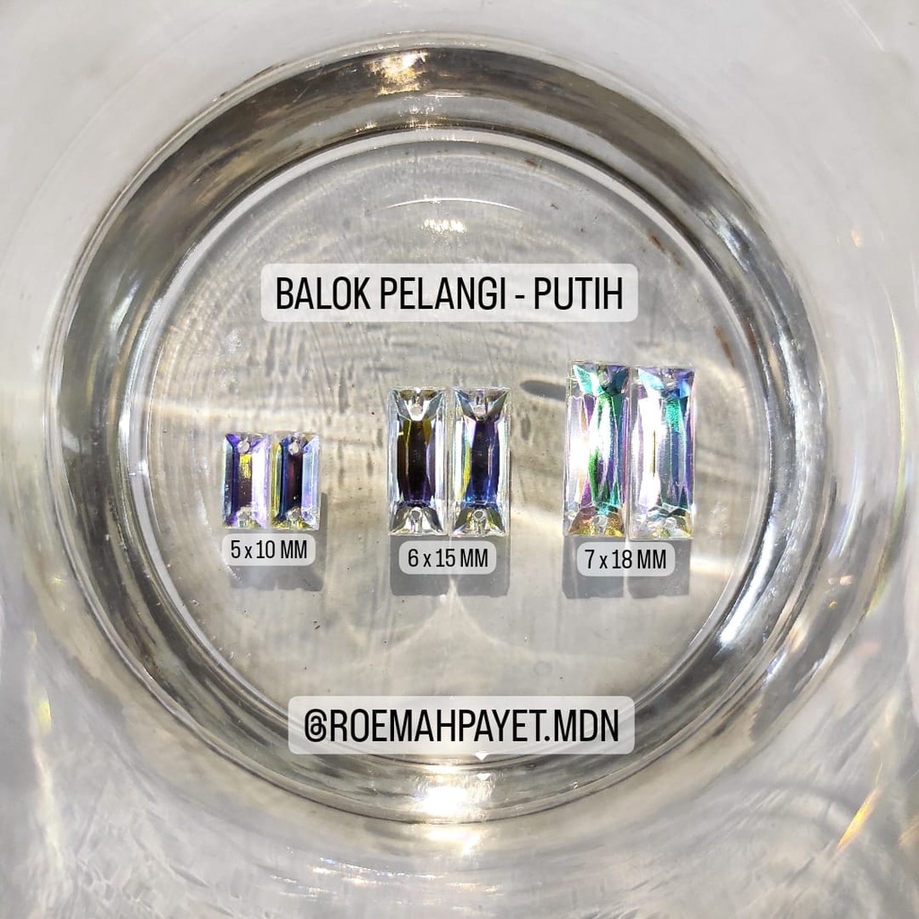 Jual (GRADE B) BATU / PAYET AKRILIK / PAYET KRISTAL JAHIT / RESIN ...