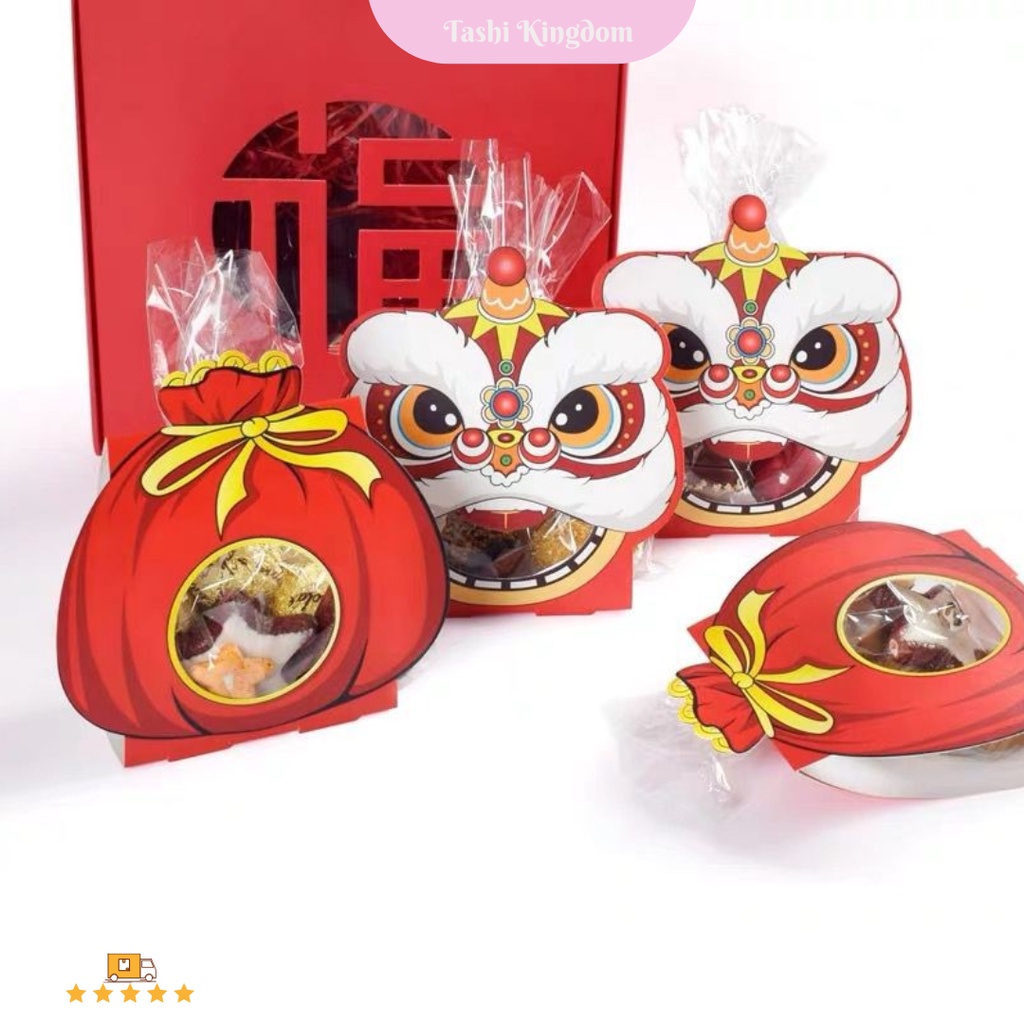 Jual Kotak cookies imlek / Kotak plastik barongsai , kotak kue kering ...