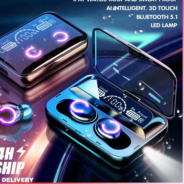Jual Headset Earphone Bluetooth TWS F9/F10 9d 5.9 LED Display SMART ...
