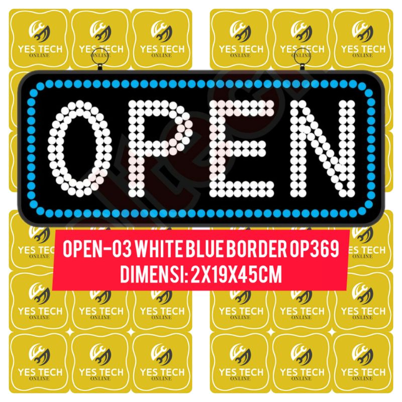 Jual LED Logo Sign Board Tanda Buka OPEN-3 Merah Kuning Hijau Biru ...