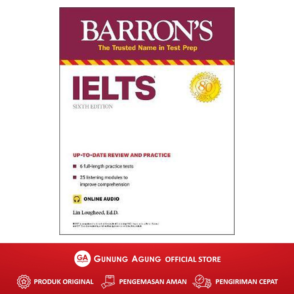Jual BARRON'S: IELTS (WITH ONLINE AUDIO) - 6TH EDITION ORIGINAL ...