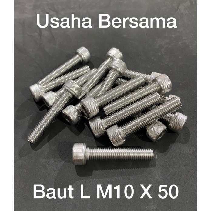 Jual BAUT L M10 X 50 STAINLESS STEEL SS BAUT L M10 X 5 cm SUS 304 ANTI KARAT | Shopee Indonesia