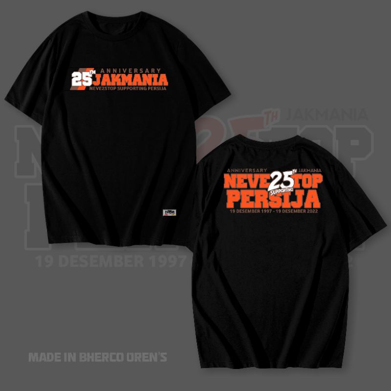 Jual T-shirt Anniversary 25Th Jakmania | Shopee Indonesia