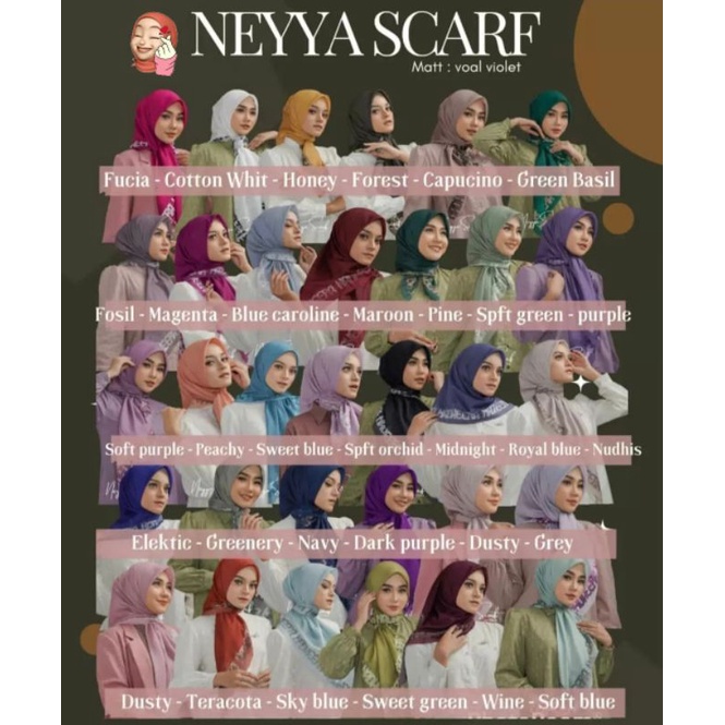 Jual NEYYA SCARF ORI BY NADHEERA LUXURY SCARF CANTIK || CIEKO HIJAB ...