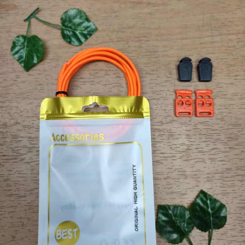 Jual Tali sepatu karet elastis bulat zipper lock system kualitas ...