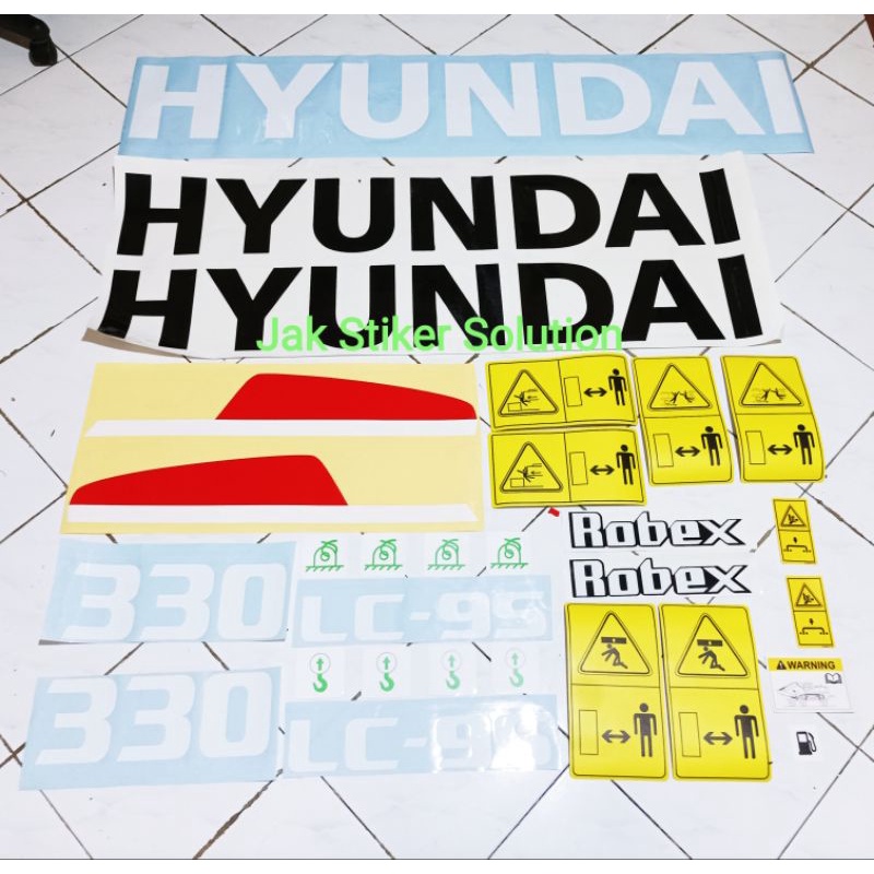 Jual Stiker Excavator Hyundai 330LC-9S Sticker Alat Berat | Shopee ...