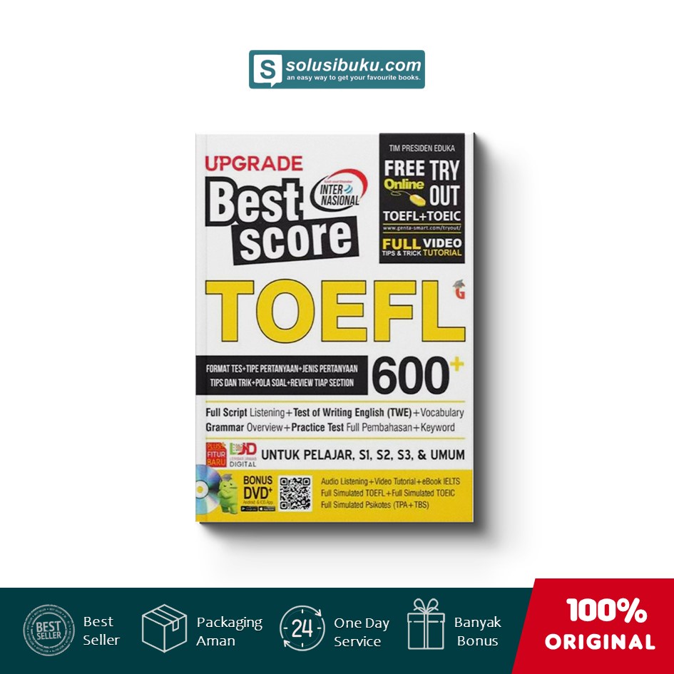 Jual Buku Upgrade Best Score Toefl 600+ (Genta Smart Publisher ...