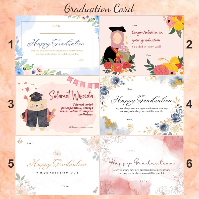 Jual KARTU UCAPAN GRADUATION GRADUATE WISUDA GIFT GREETING CARD 03 ...