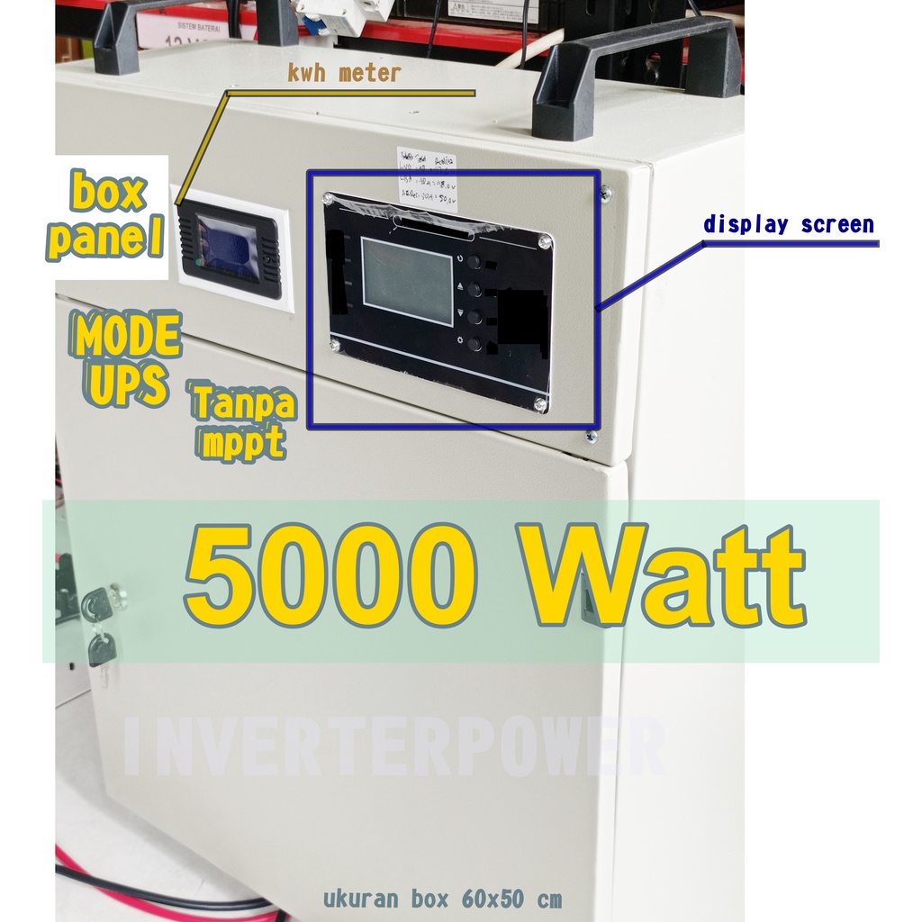 Jual Box panel mode ups inverter paket lengkap trafo 5000 W pure sine ...