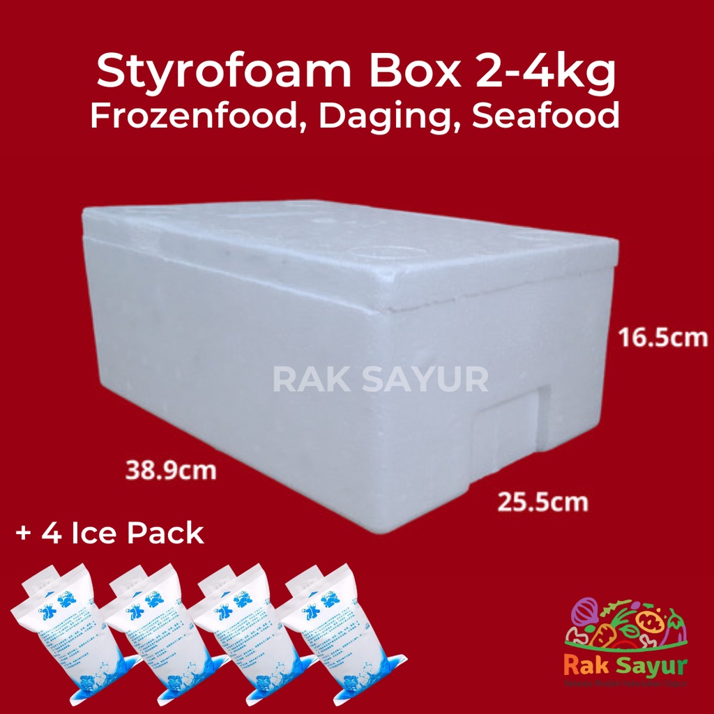 Jual Sterofoam Box Bekas Muat 2-4kg untuk Frozen Food, Daging, Seafood ...