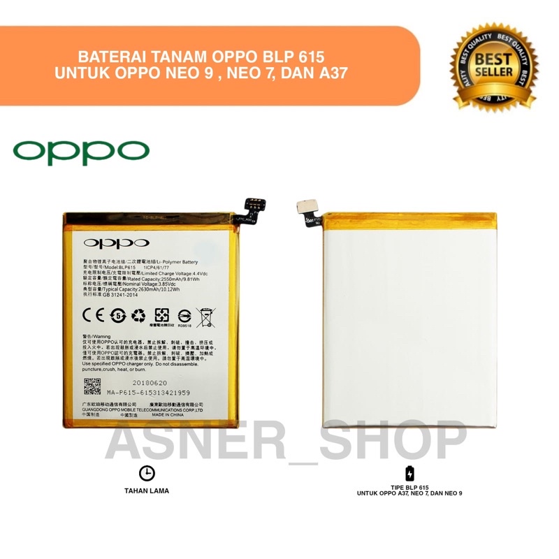 Jual Baterai Oppo BLP615 Neo 9 Bat BLP 615 Neo9 Batre Hp Tanam Model ...