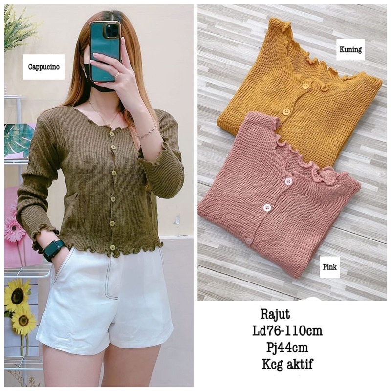 Jual Cardigan Rajut Crop Kriwil Outher Cardy Wanita Terbaru | Shopee Indonesia