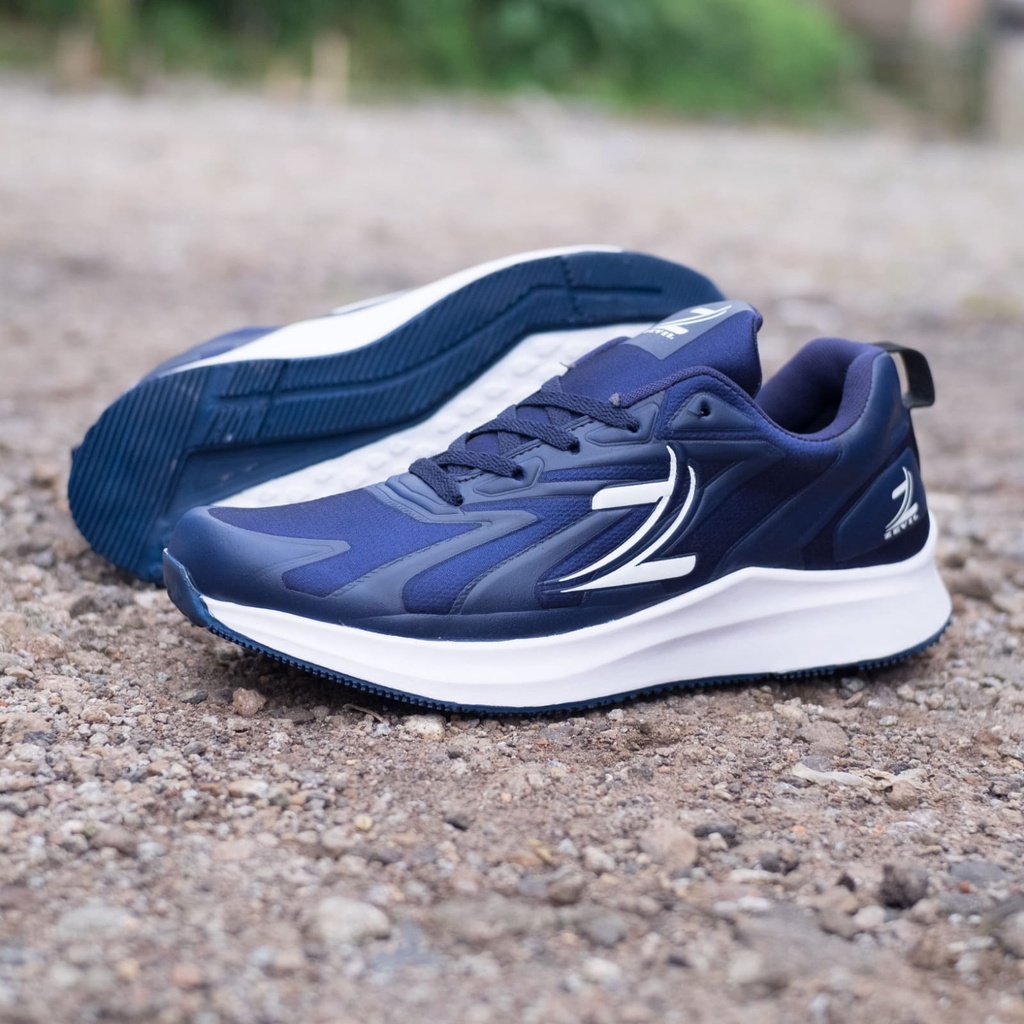 Jual Sepatu Olahraga Pria ZEVIL | DMD Terbaru Sepatu Sneakers Running Jogging Navy Putih 39 - 43 ...