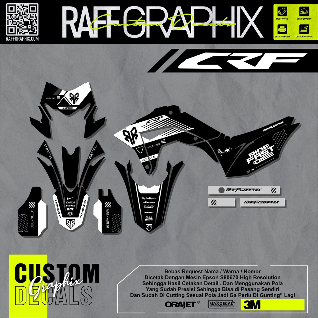 Jual decal supermoto crf 150 keren decal honda crf minimalis decal ...