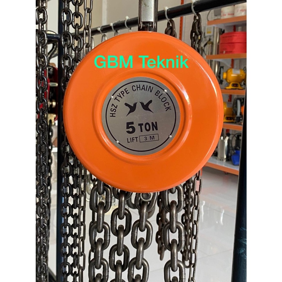 Jual Chain Block 5 Ton x 5 Meter / Takel Katrol Kerekan | Shopee Indonesia