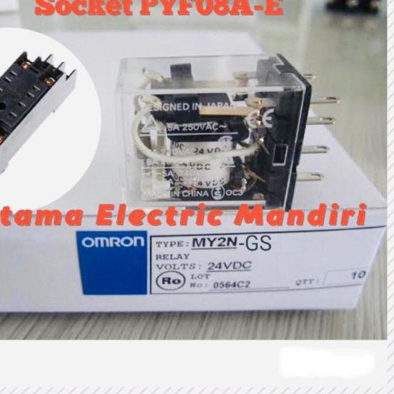 Jual OMRON Relay MY2N-GS MY2N 24VDC 24V dan Socket PYF08A-E ORIGINAL | Shopee Indonesia