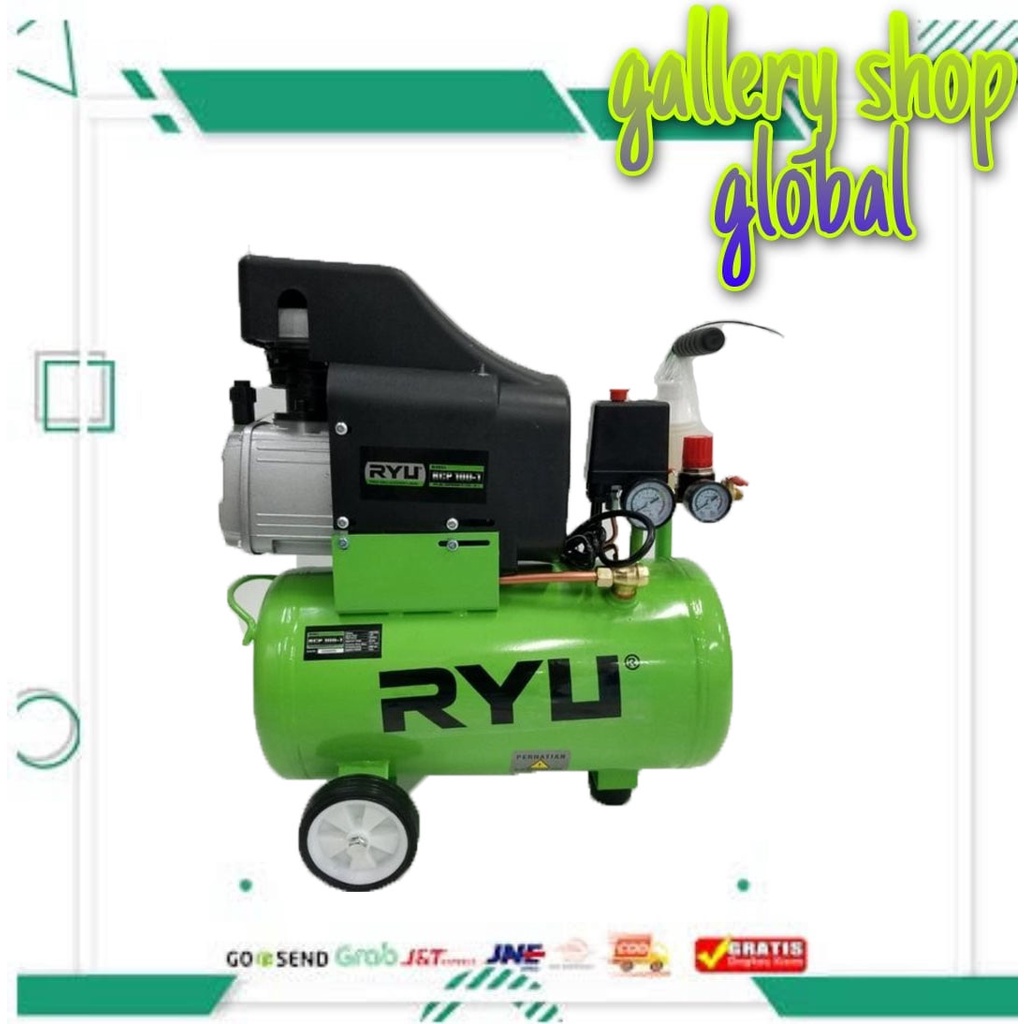 Jual RYU RCP100-1 RCP 100-1 Kompresor 1 HP 1HP 24 Liter Portable Compressor | Shopee Indonesia