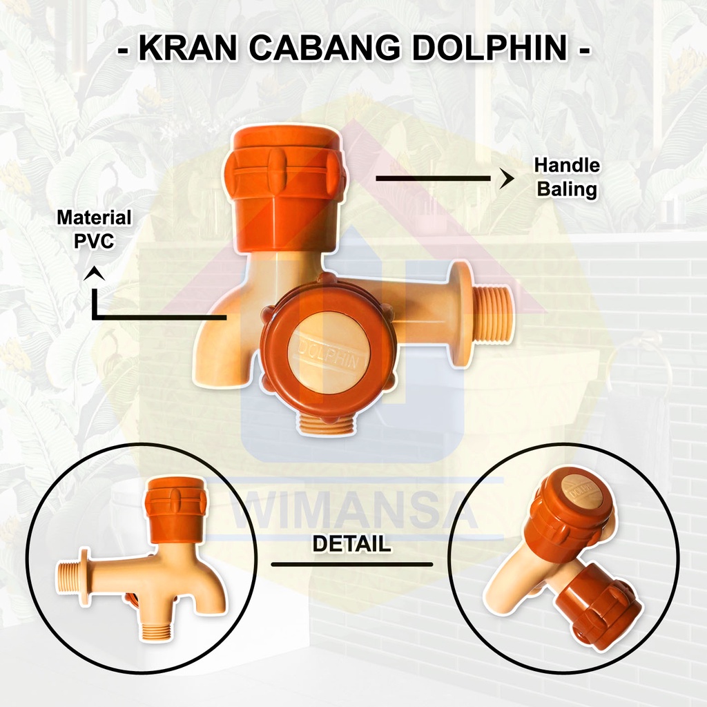 Jual KRAN CABANG DOLPHIN BALING 1/2 INCH - KRAN PVC | Shopee Indonesia