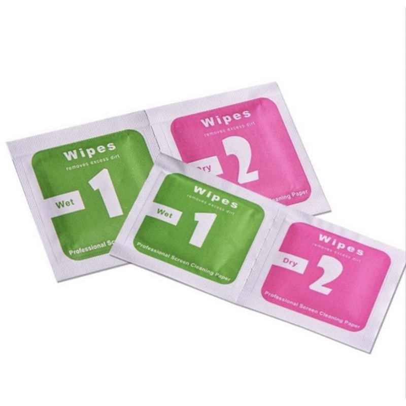 Jual (10Pcs) Tissue Tempered Glass Wipes Wet dan Dry Tisu Tisue ...