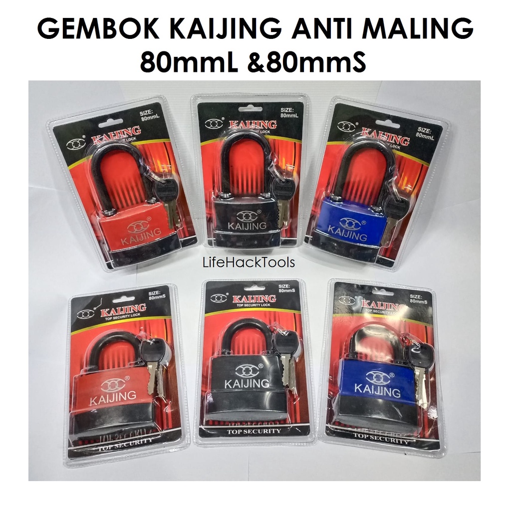 Jual Gembok KAIJING 80mmL & 80mmS Top Security Lock Anti Maling ...