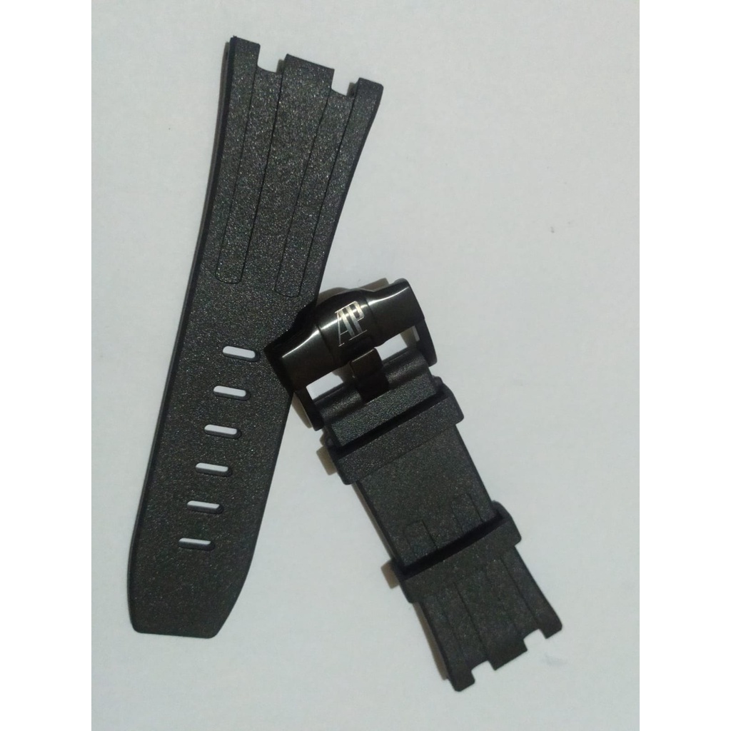 Jual STRAP TALI JAM AP AUDERMARS PIGUET ROYAL OAK PRIA 28MM WARNA HITAM ...