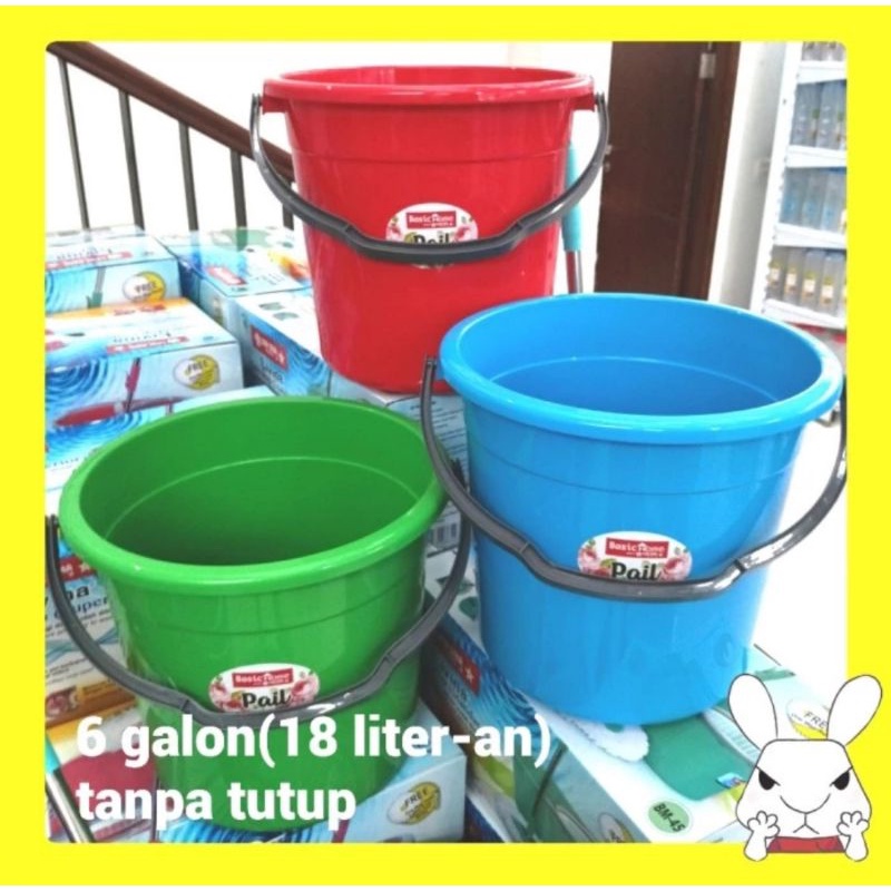 Jual ember 6 galon/ (18 liter-an), basic home(member of lion star ...