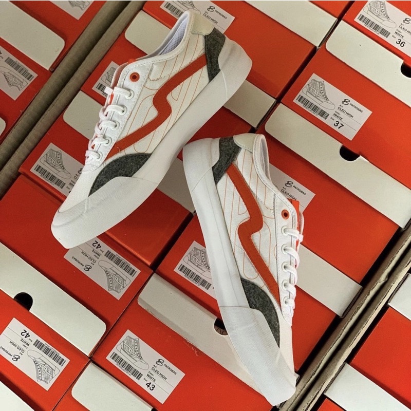 Jual SEPATU PATROBAS X CLEO WHITE SERIES LOW HIGH ORIGINAL LIMITED ...