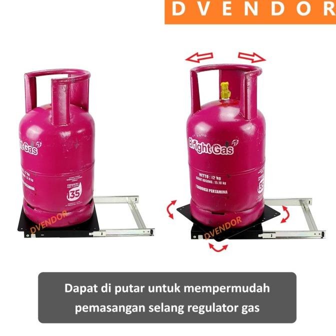 Jual Rak Tempat Gas Tarik Sliding Pull Out Porter Gas Lpg Tray Troli ...