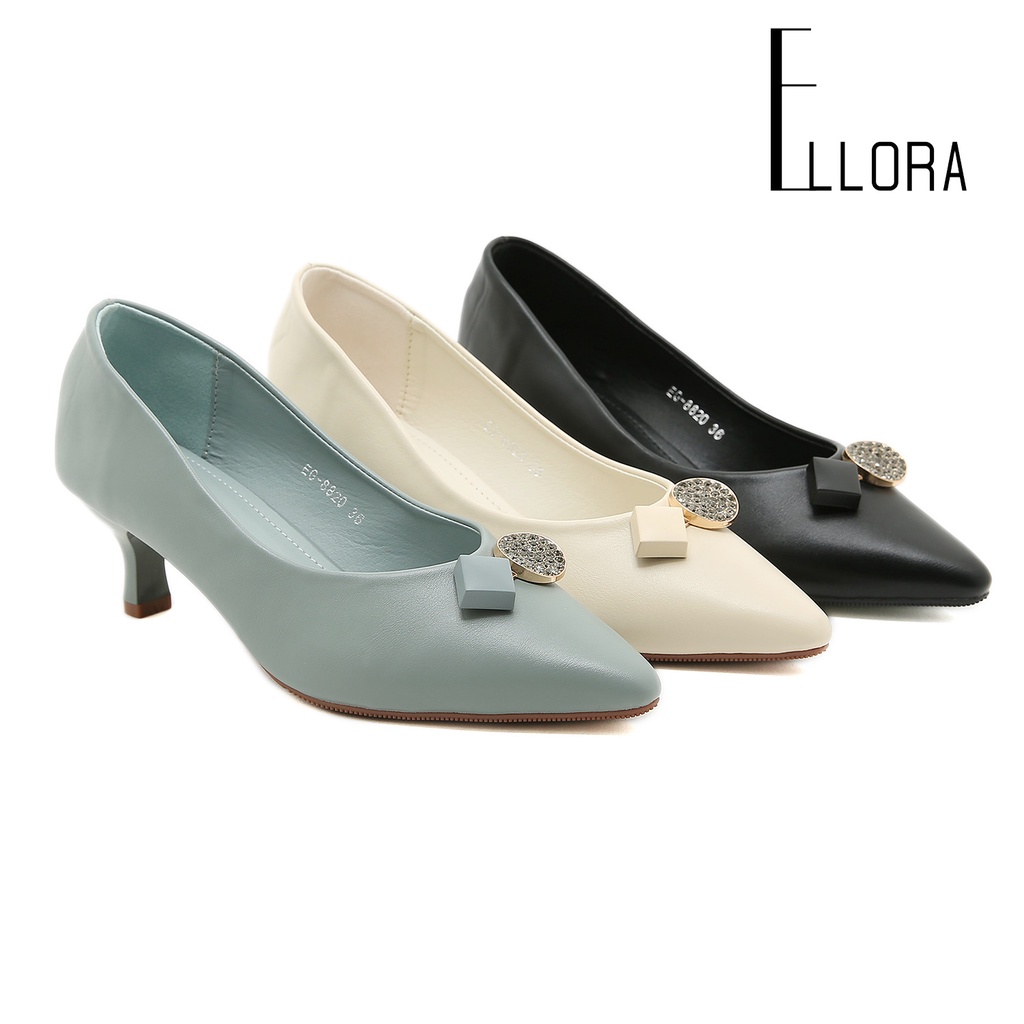 Jual ELLORA EG-8820 Sepatu Heels Wanita Kerja Import 5cm | Shopee Indonesia