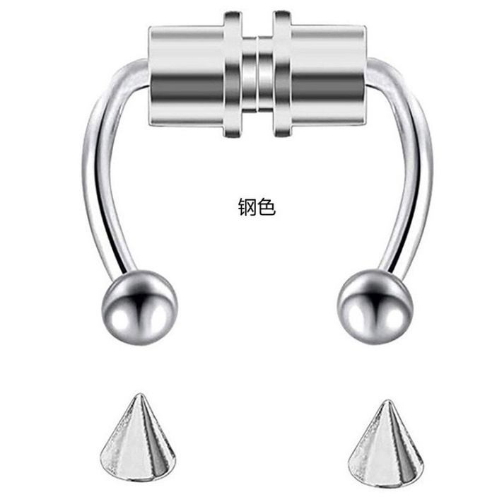Jual Tindik Hidung Palsu Magnet Bentuk U Bahan Stainless Steel Gaya ...