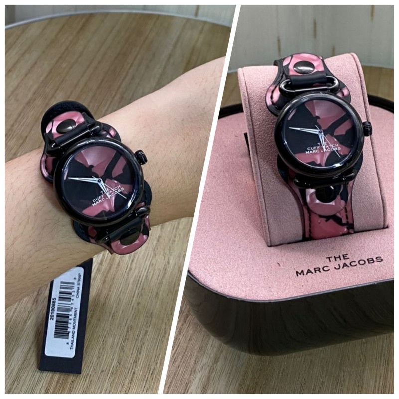 Jual Marc Jacobs MJ0120190885 The Cuff Quartz Pink Dial | Shopee Indonesia
