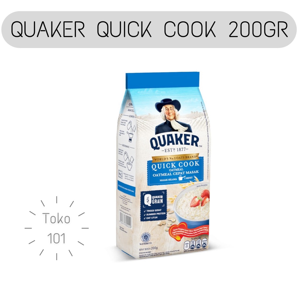 Jual Quaker Quick Cooking Oatmeal 200gr | Shopee Indonesia