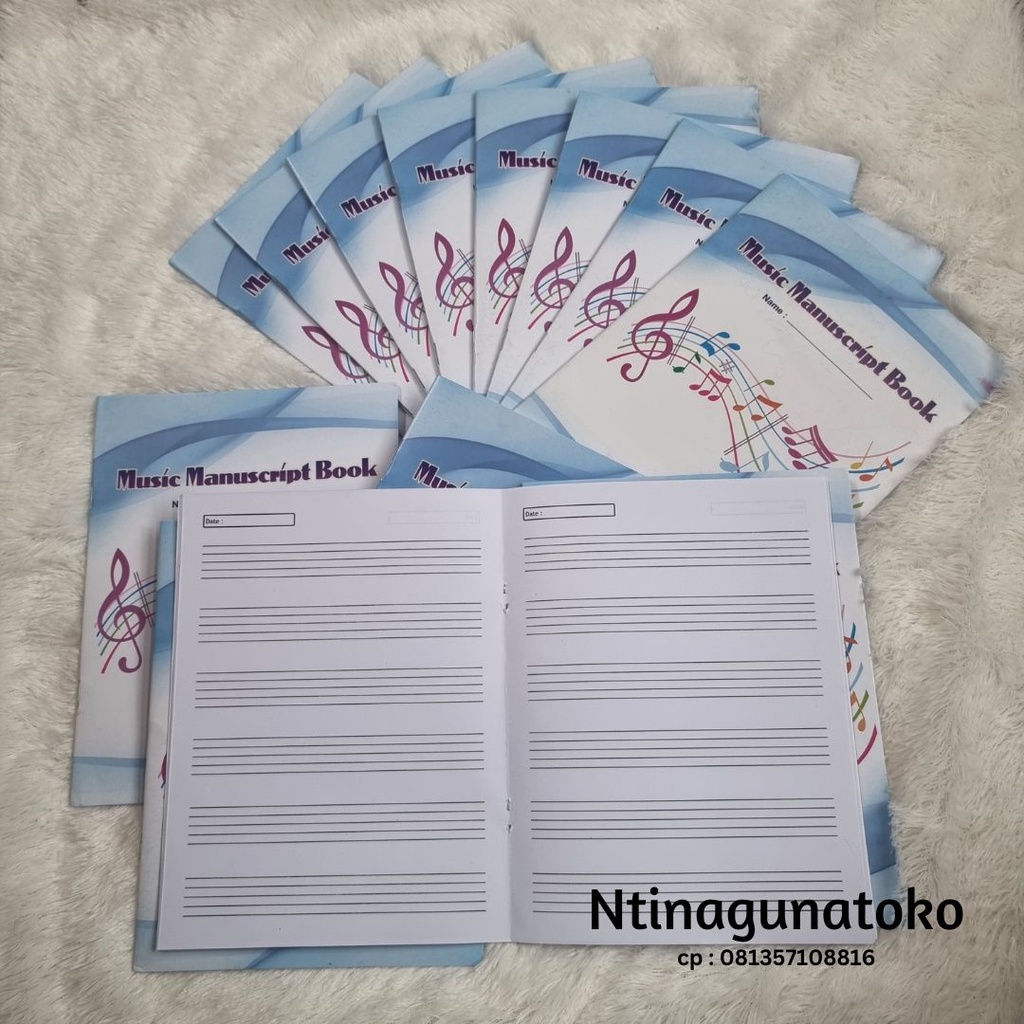 Jual Buku tulis musik garis lima 20 halaman buku not balok / buku garis ...