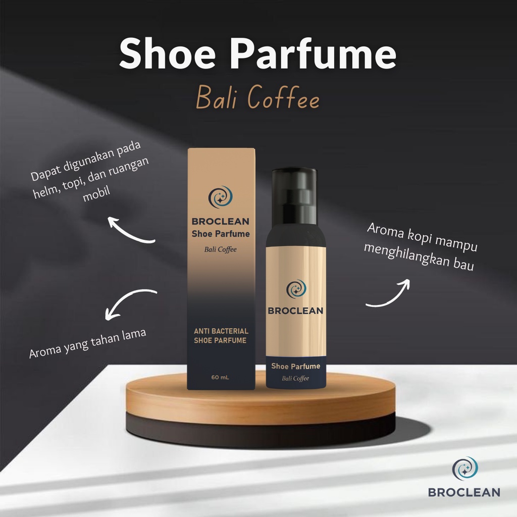 Jual BROCLEAN Shoe Parfume Kopi Bali Parfum Sepatu 60 mL | Shopee Indonesia