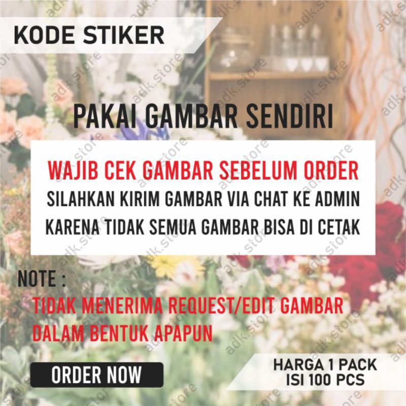 Jual [1 PACK] STIKER BOUQUET | STIKER LABEL BUKET | STIKER LABEL ...