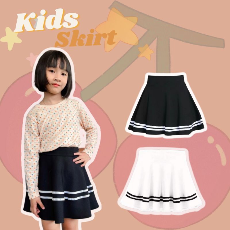 Jual Rok Anak Pendek Perempuan Rok List Putih 2-10 Tahun Scuba | Shopee ...