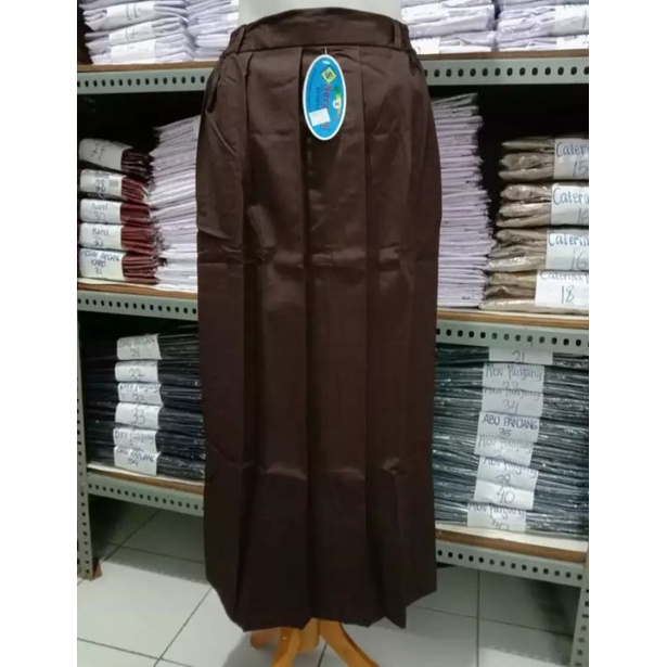 Jual ROK PANJANG COKLAT REMPEL SD SMP SMA SMK MEREK SERAGAM / PRAMUKA | Shopee Indonesia