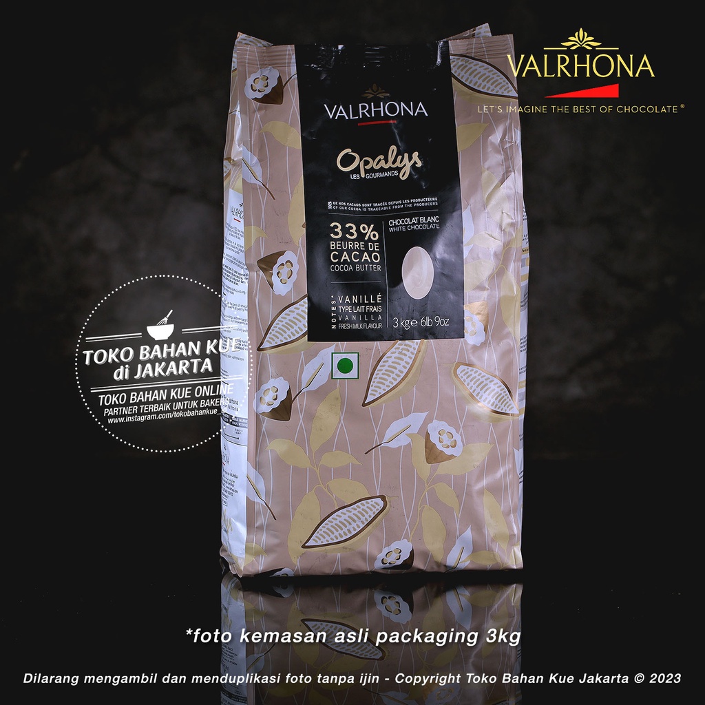Jual Valrhona - OPALYS 33% 3kg ASLI White Chocolate Couverture Cokelat ...